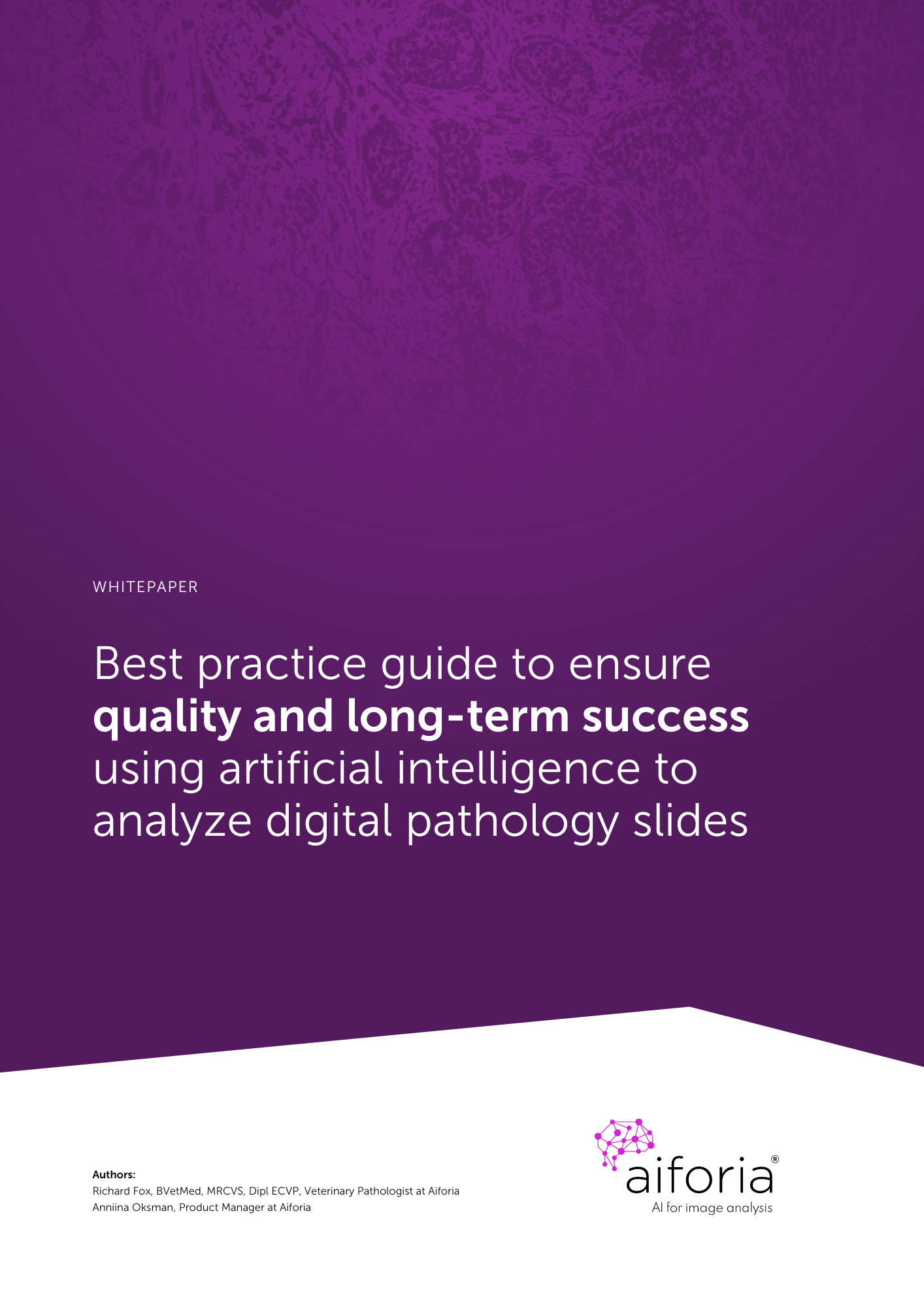 Whitepaper: Best practice guide to ensure quality and long-term success using artificial ...